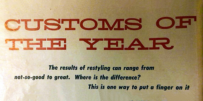 History - 1957 Customs of the Year | The H.A.M.B.